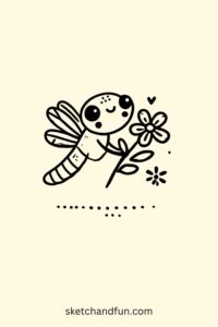 39+ Easy Cute Dragonfly Drawing Ideas - Sketch and Fun
