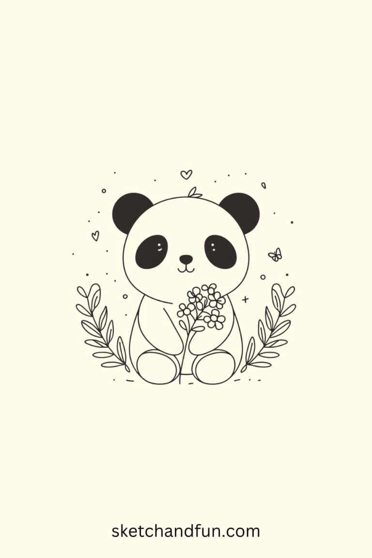 39+ Easy Cute Panda Drawing Ideas - Sketch and Fun