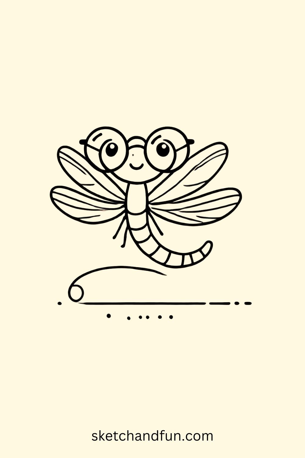 39+ Easy Cute Dragonfly Drawing Ideas - Sketch and Fun