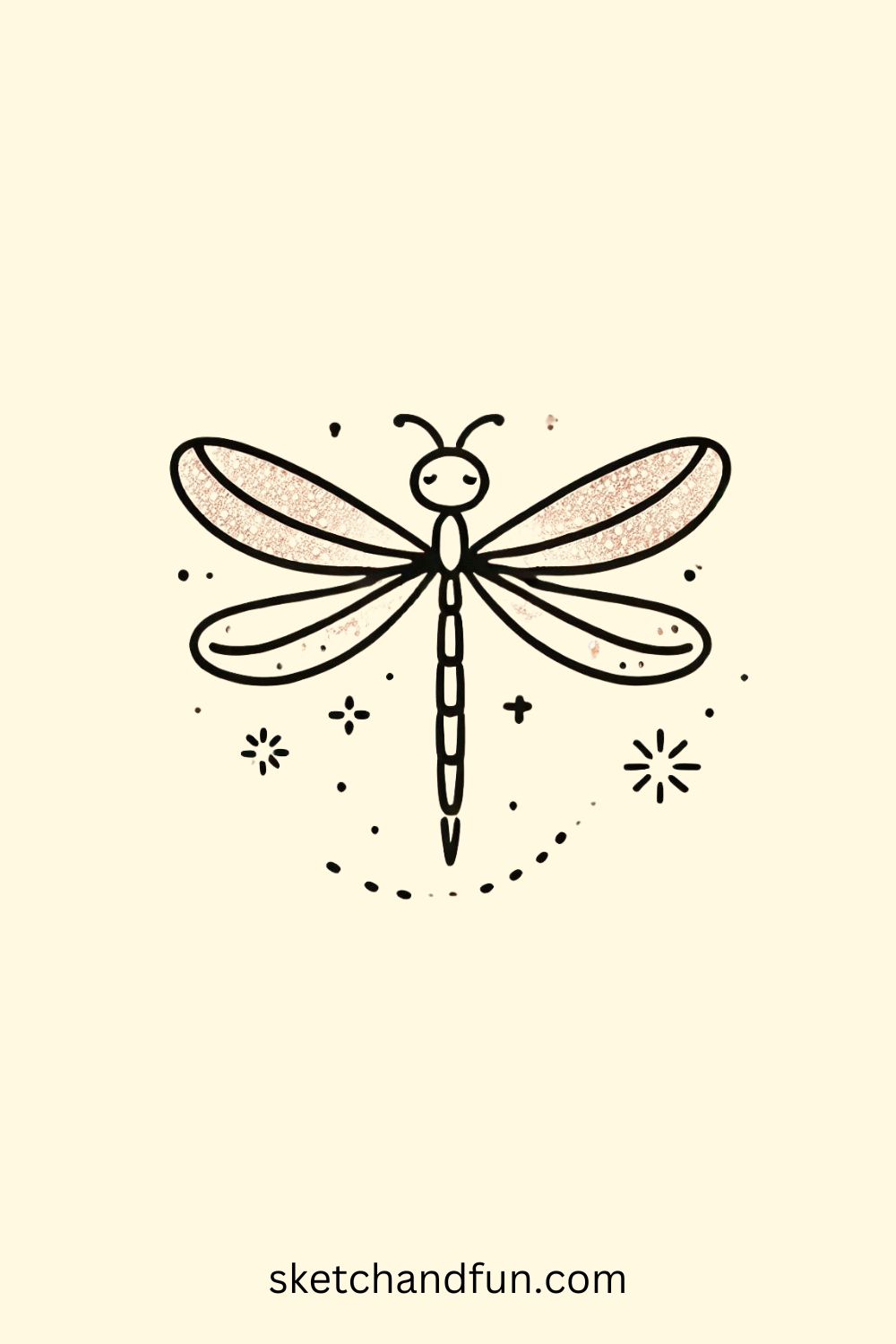 39+ Easy Cute Dragonfly Drawing Ideas - Sketch and Fun