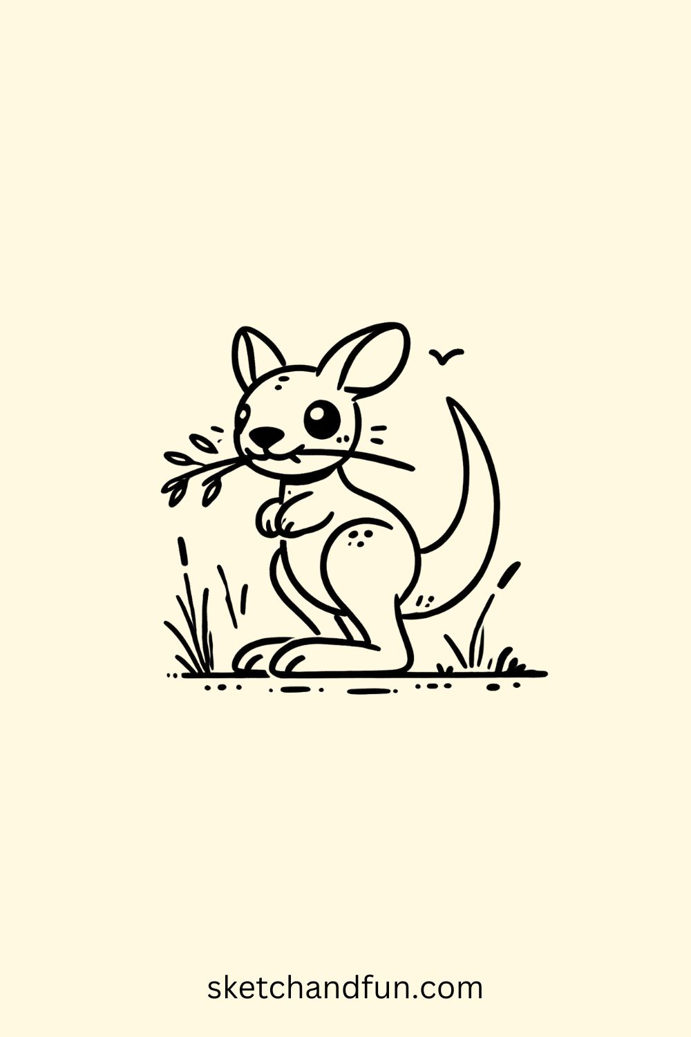 40+ Easy Cute Kangaroo Drawing Ideas - Sketch and Fun