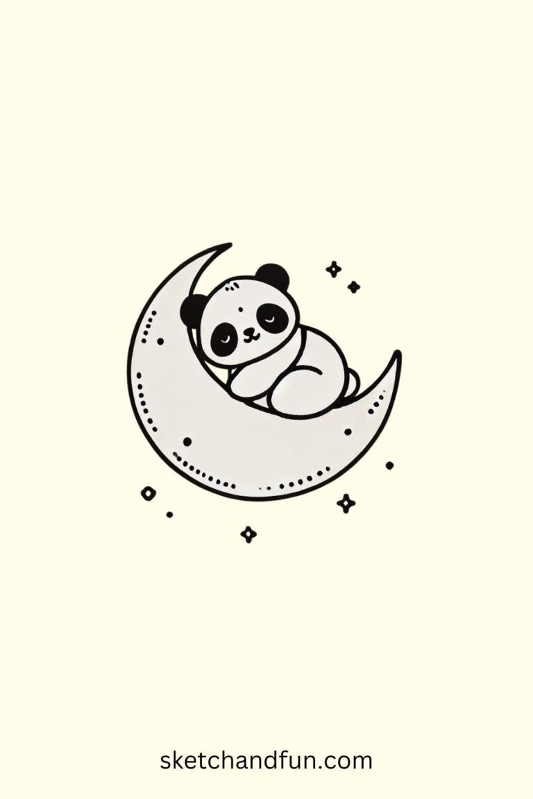 39+ Easy Cute Panda Drawing Ideas - Sketch and Fun