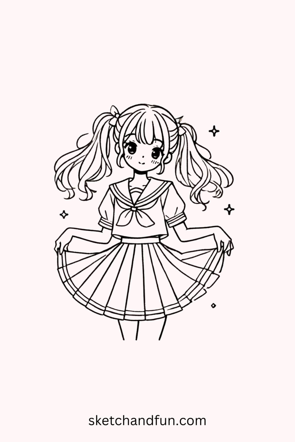 51+ Easy Cute Anime Girl Drawing Ideas - Sketch and Fun