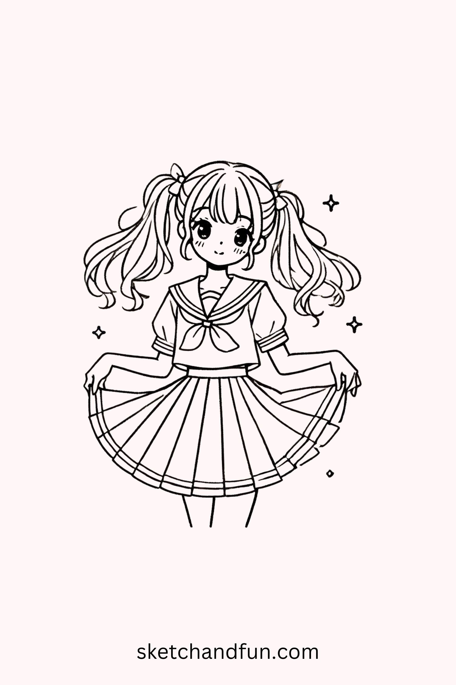 51+ Easy Cute Anime Girl Drawing Ideas - Sketch and Fun