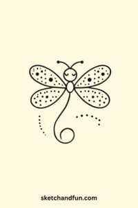 39+ Easy Cute Dragonfly Drawing Ideas - Sketch and Fun
