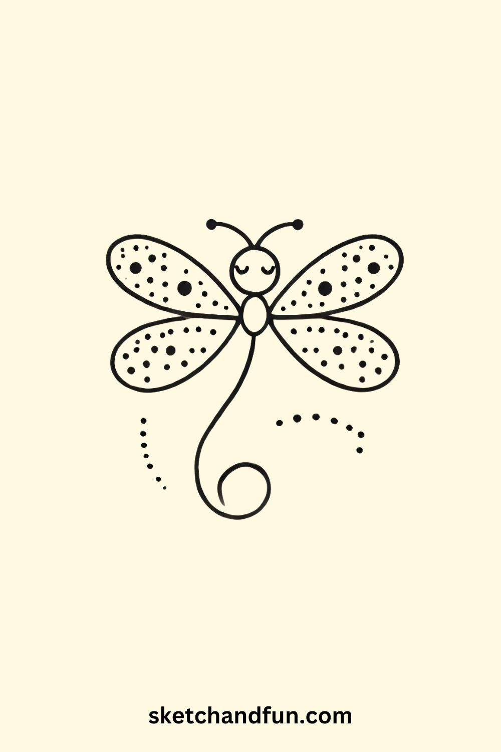 39+ Easy Cute Dragonfly Drawing Ideas - Sketch and Fun