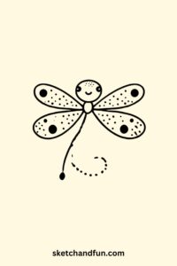 39+ Easy Cute Dragonfly Drawing Ideas - Sketch and Fun