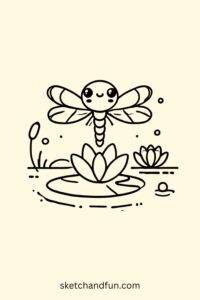 39+ Easy Cute Dragonfly Drawing Ideas - Sketch and Fun