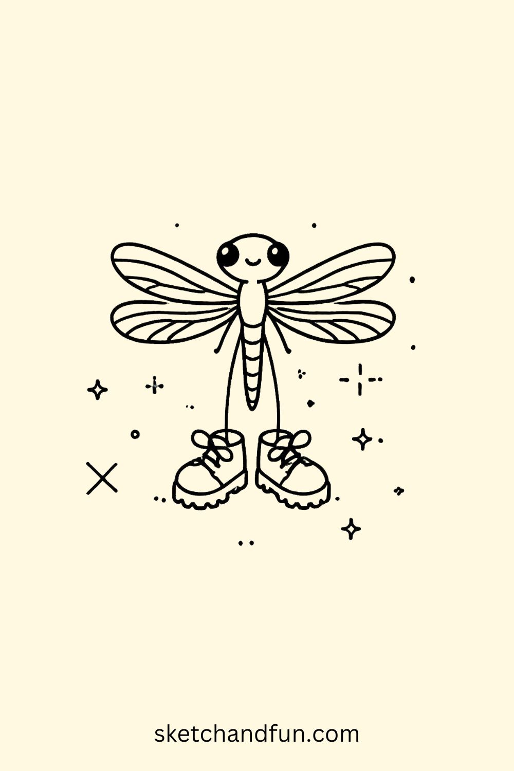 39+ Easy Cute Dragonfly Drawing Ideas - Sketch and Fun