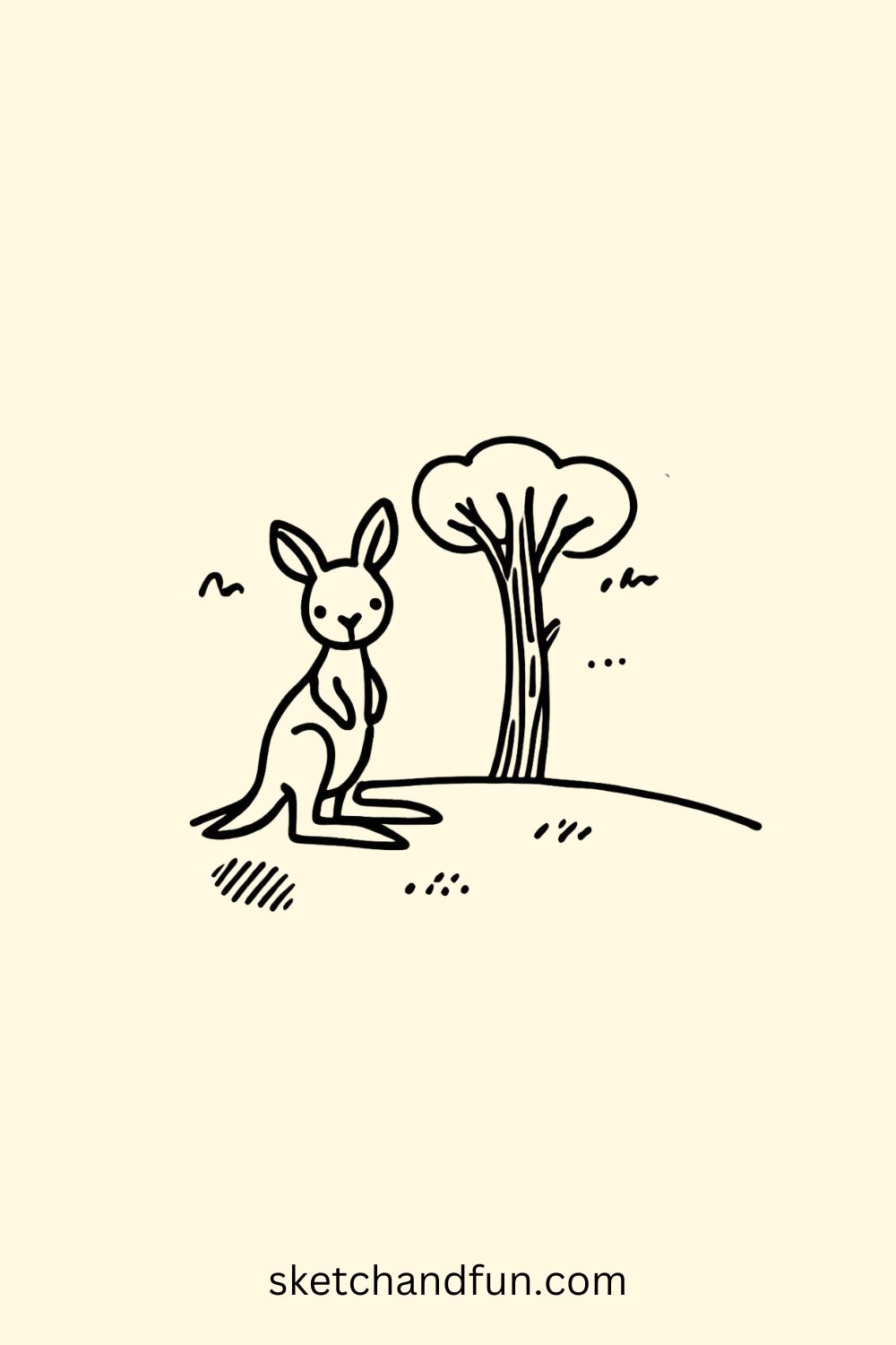 40+ Easy Cute Kangaroo Drawing Ideas - Sketch and Fun