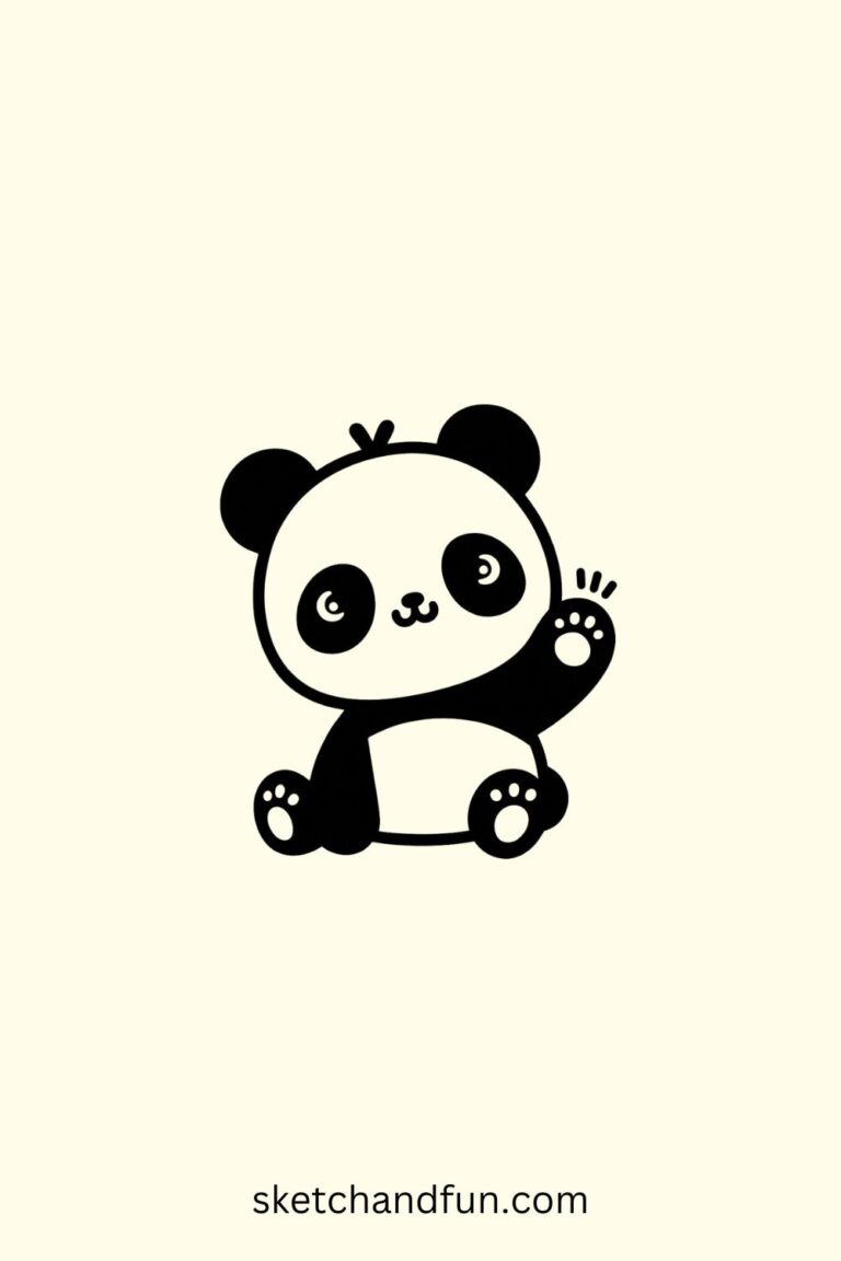 39+ Easy Cute Panda Drawing Ideas - Sketch and Fun