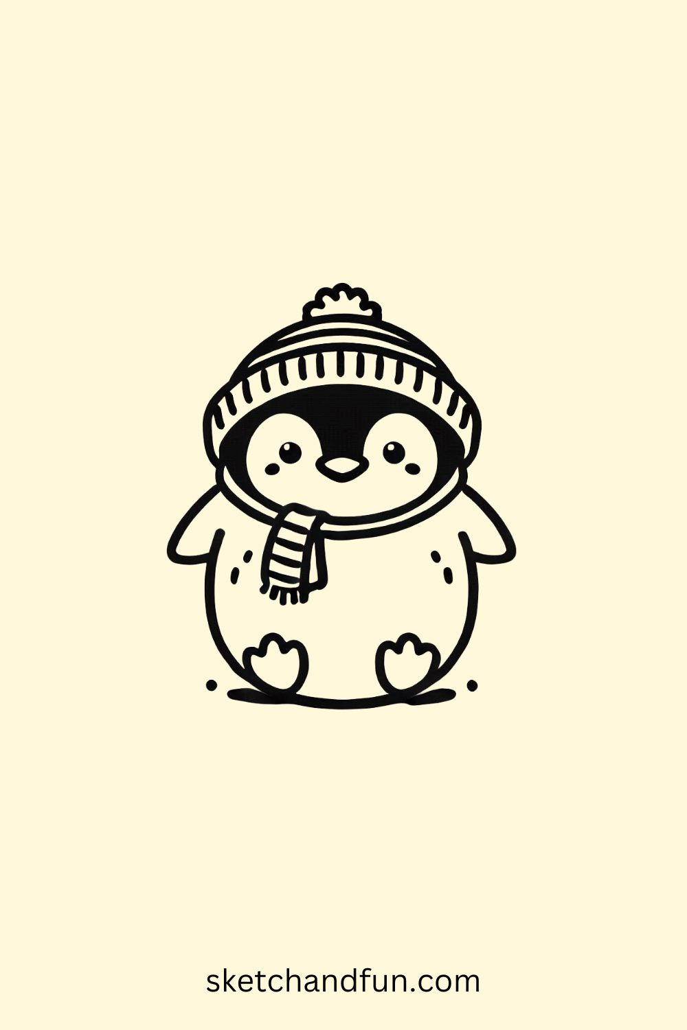 39+ Easy Cute Penguin Drawing Ideas - Sketch and Fun