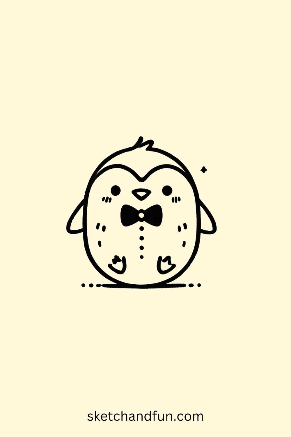 39+ Easy Cute Penguin Drawing Ideas - Sketch and Fun
