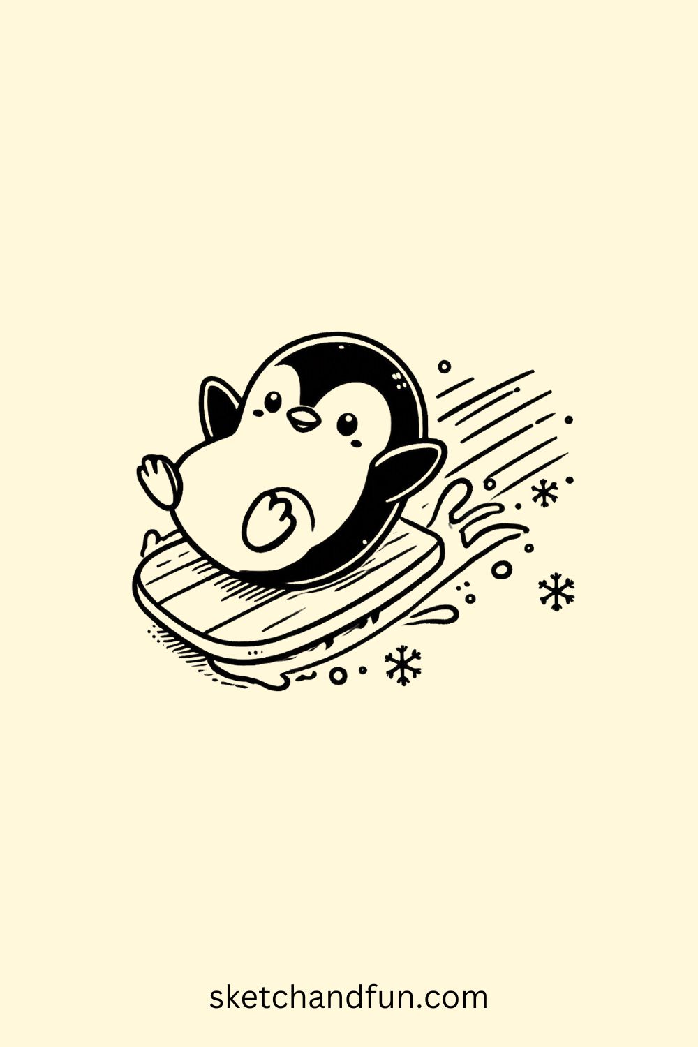 39+ Easy Cute Penguin Drawing Ideas - Sketch and Fun