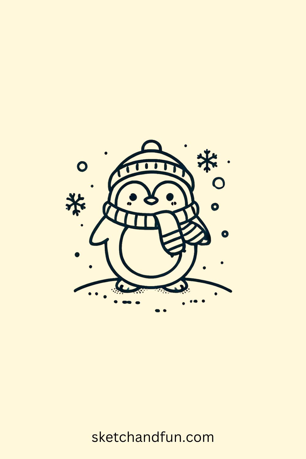 39+ Easy Cute Penguin Drawing Ideas - Sketch and Fun