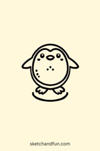 39+ Easy Cute Penguin Drawing Ideas - Sketch and Fun