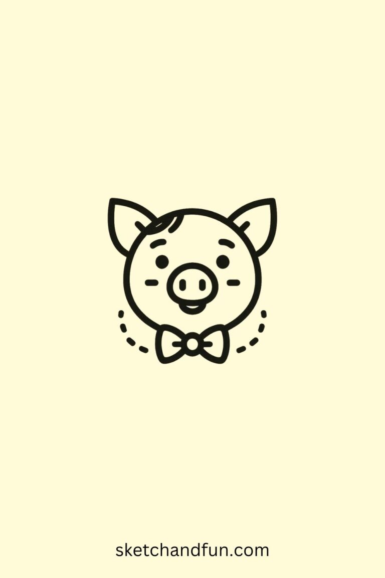 40+ Easy Cute Pig Drawing Ideas - Sketch and Fun