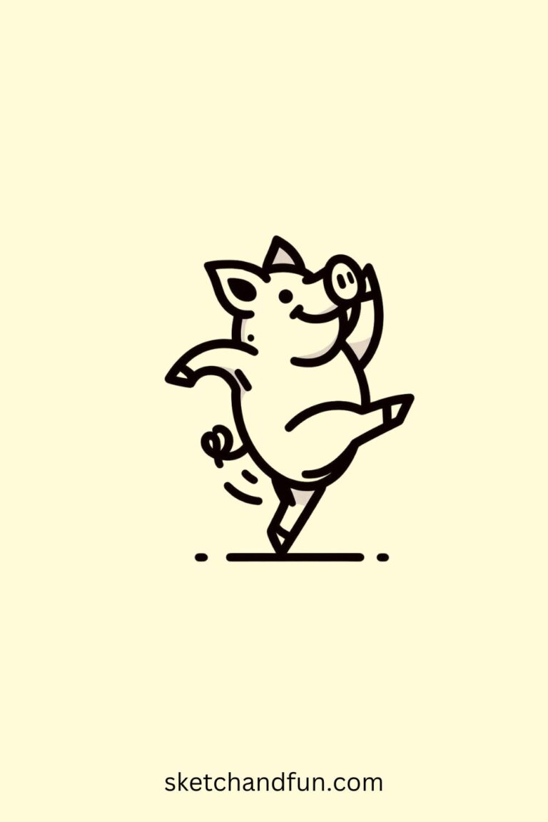 40+ Easy Cute Pig Drawing Ideas - Sketch and Fun