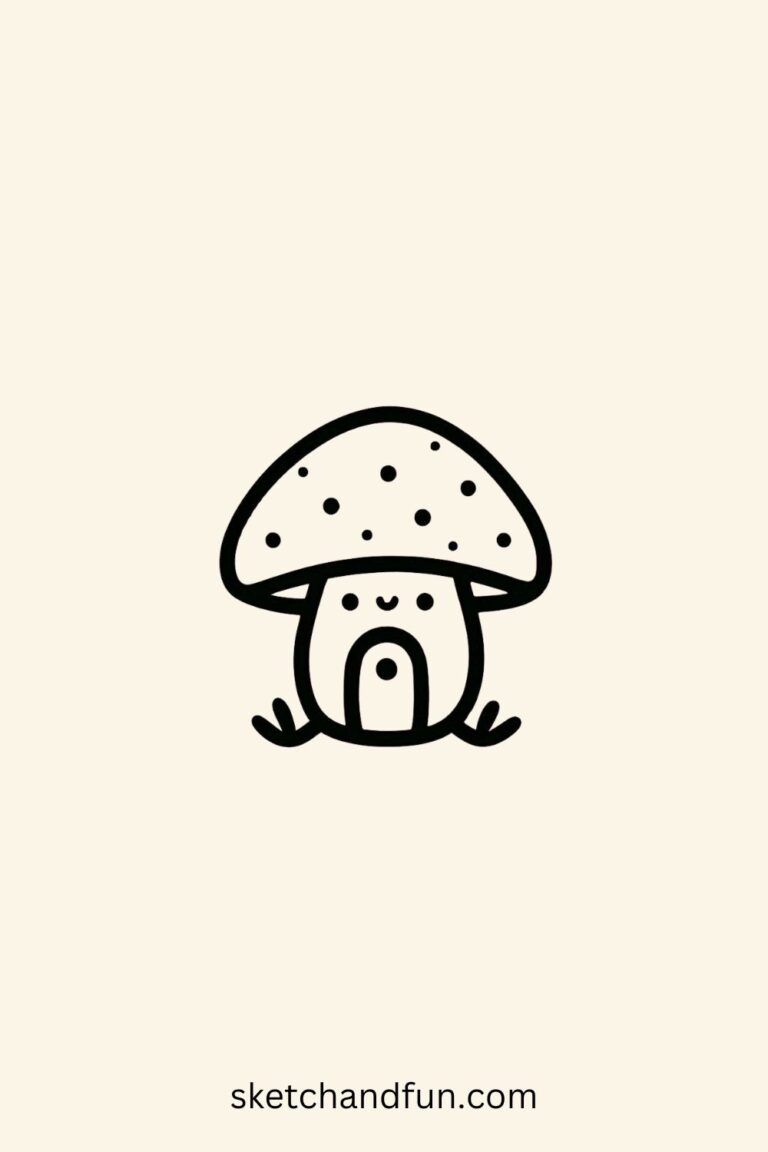 39+ Easy Cute Mushroom Drawing Ideas - Sketch and Fun