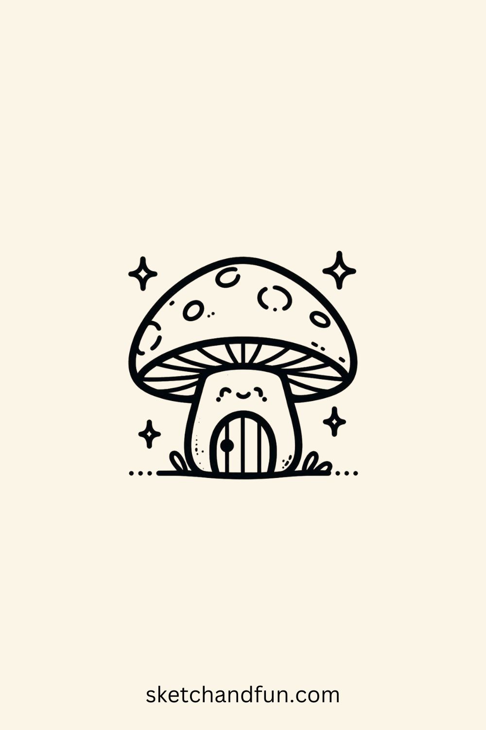 39+ Easy Cute Mushroom Drawing Ideas - Sketch and Fun