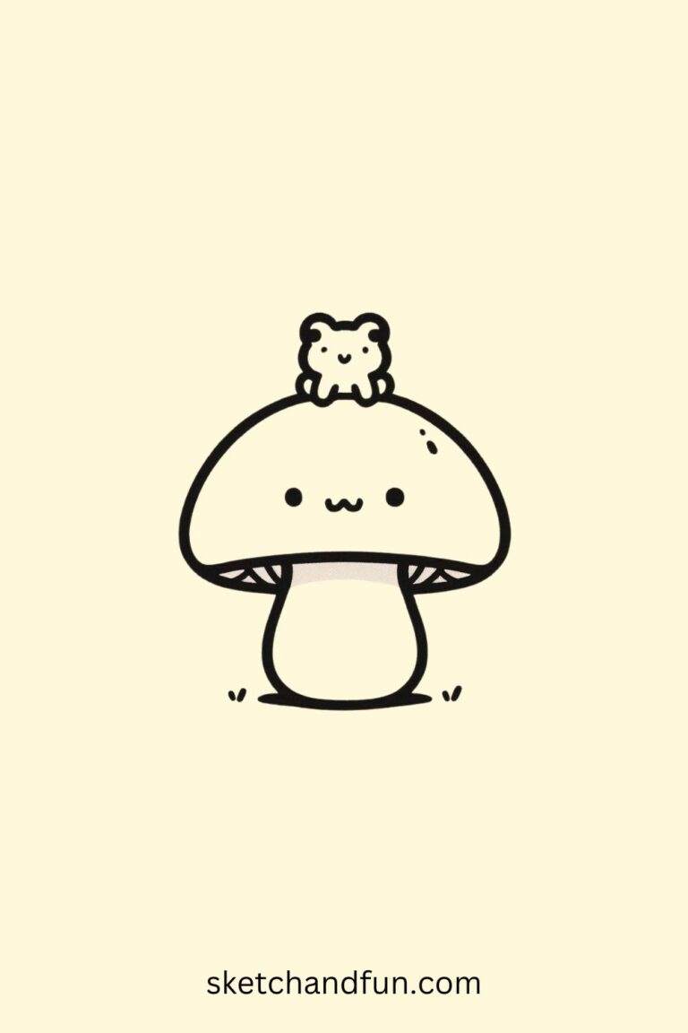 39+ Easy Cute Mushroom Drawing Ideas - Sketch and Fun