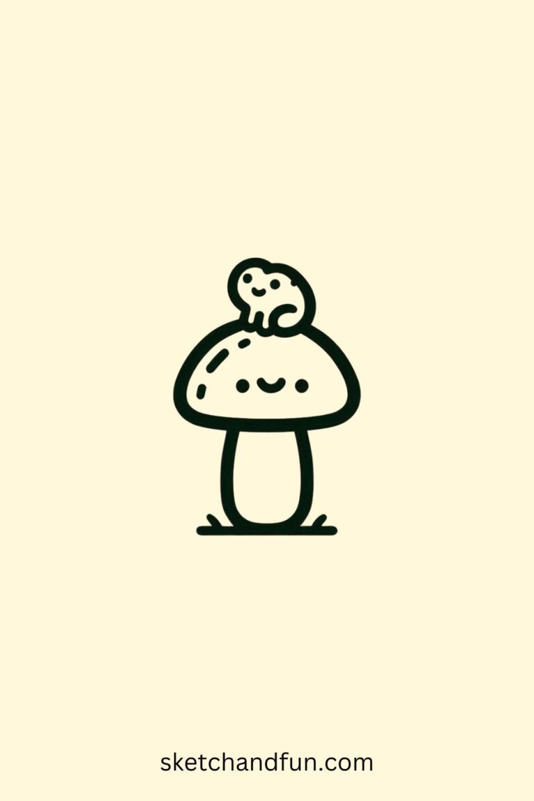 39+ Easy Cute Mushroom Drawing Ideas - Sketch and Fun
