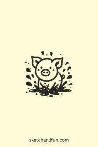 40+ Easy Cute Pig Drawing Ideas - Sketch and Fun