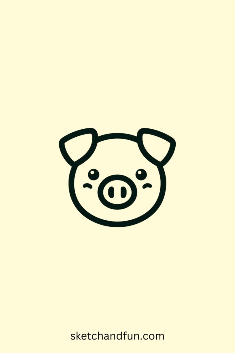 40+ Easy Cute Pig Drawing Ideas - Sketch and Fun