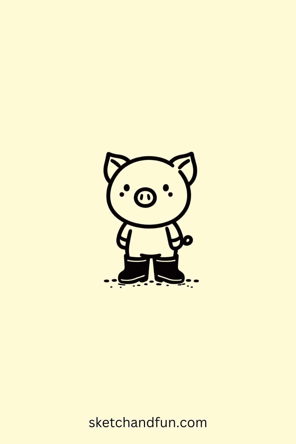 40+ Easy Cute Pig Drawing Ideas - Sketch and Fun