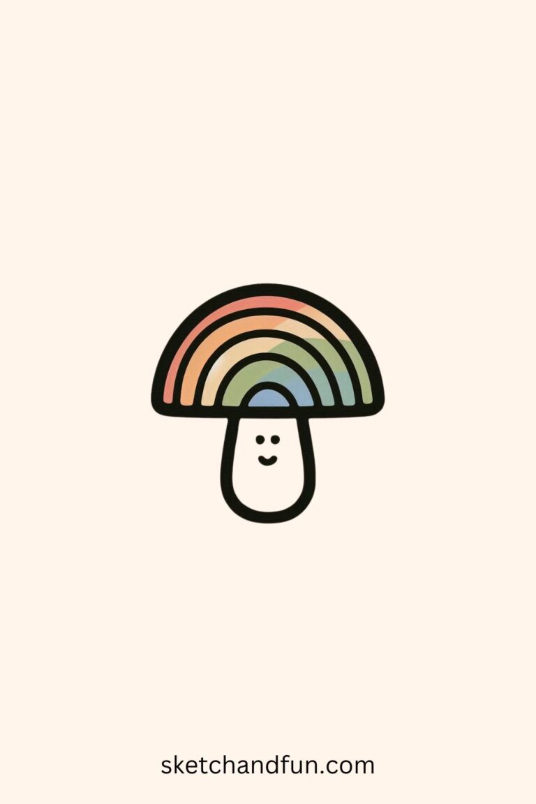 39+ Easy Cute Mushroom Drawing Ideas - Sketch and Fun
