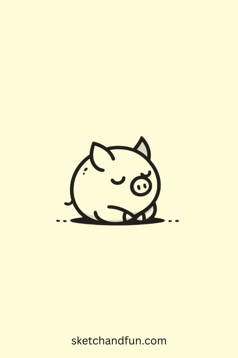 40+ Easy Cute Pig Drawing Ideas - Sketch and Fun