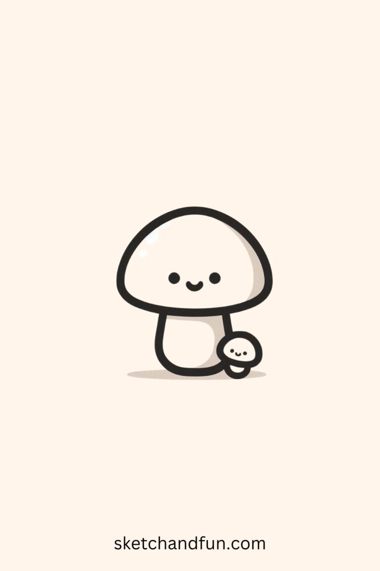 39+ Easy Cute Mushroom Drawing Ideas - Sketch and Fun