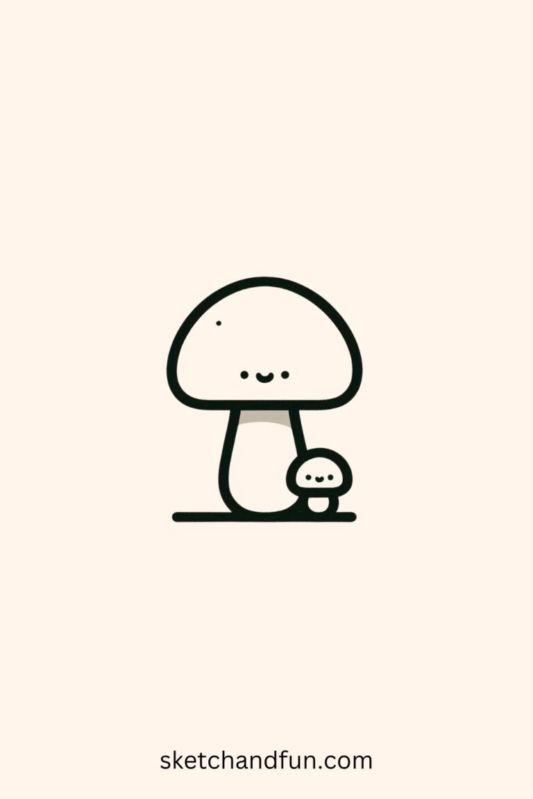 39+ Easy Cute Mushroom Drawing Ideas - Sketch and Fun