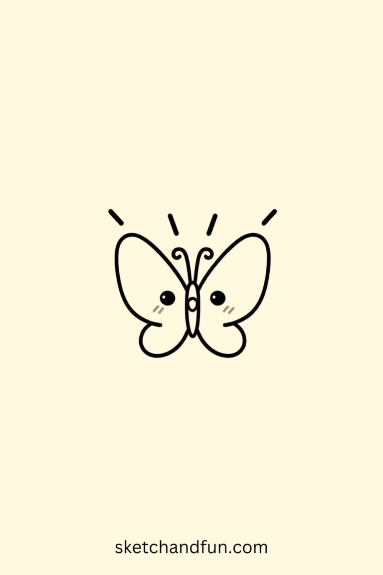 40+ Easy Cute Butterfly Drawing Ideas - Sketch and Fun