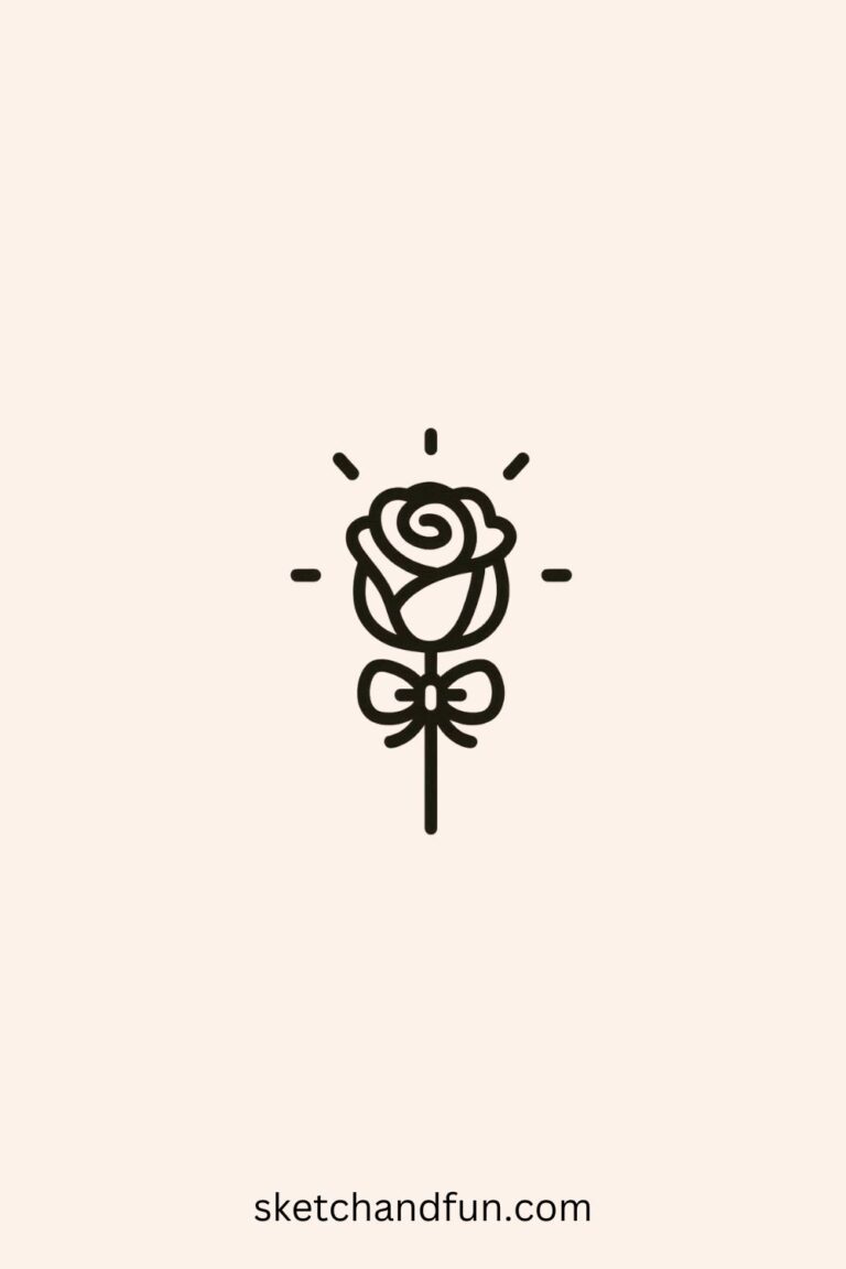39+ Easy Cute Rose Drawing Ideas - Sketch and Fun