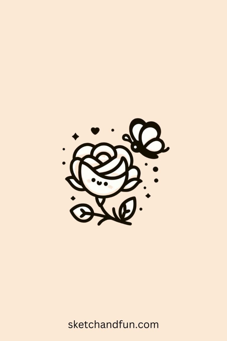 39+ Easy Cute Rose Drawing Ideas - Sketch and Fun
