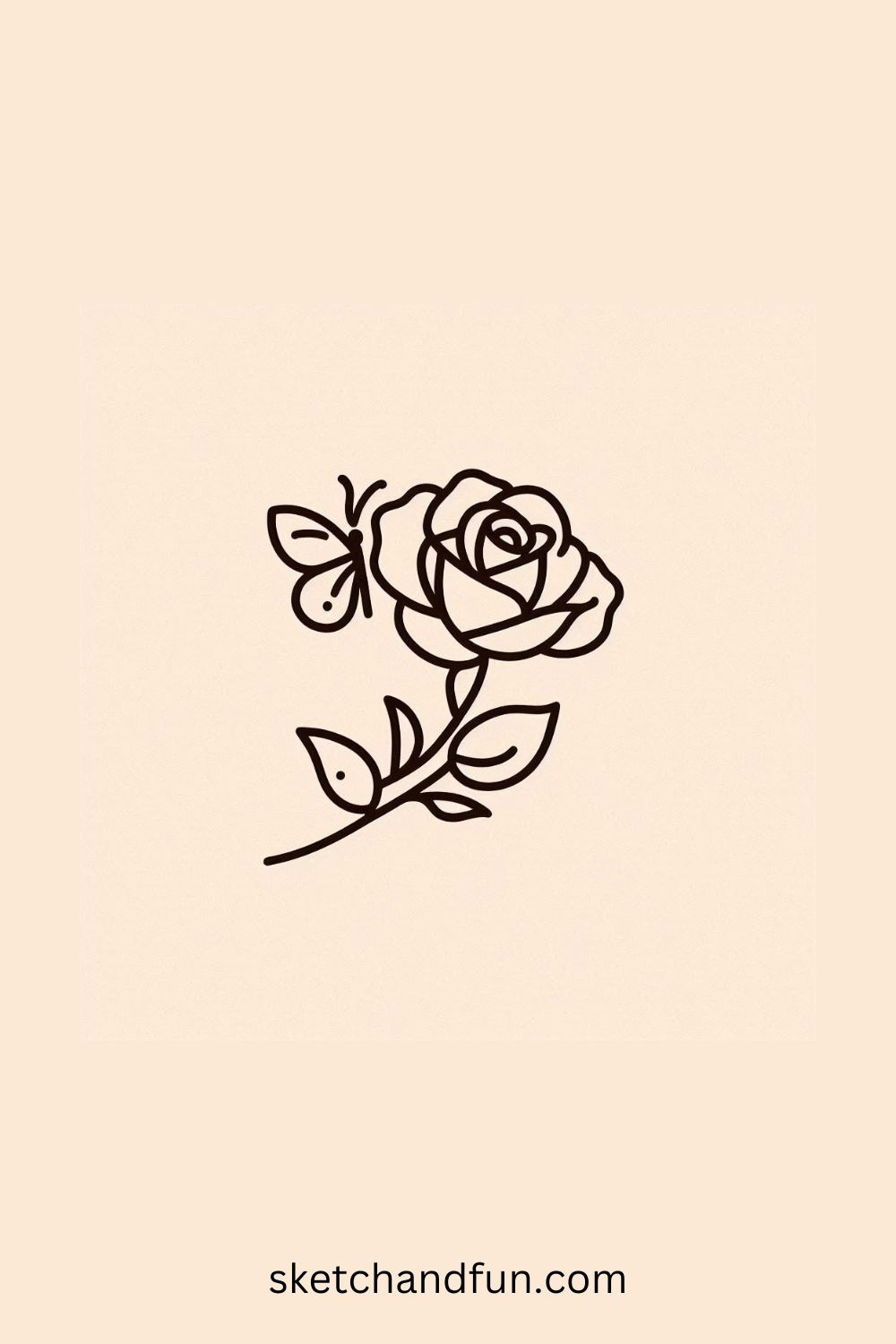 39+ Easy Cute Rose Drawing Ideas - Sketch and Fun