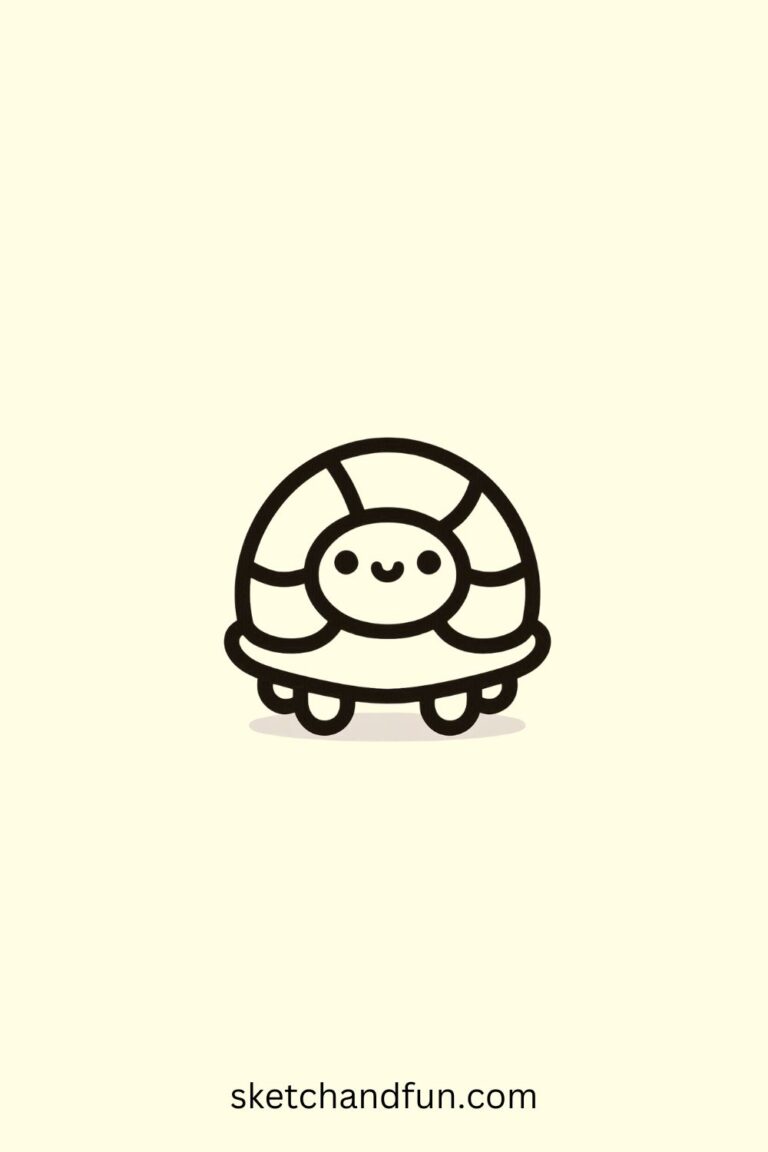39+ Easy Cute Turtle Drawing Ideas - Sketch and Fun