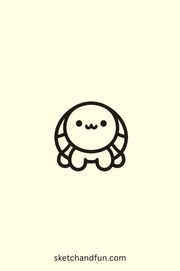 39+ Easy Cute Turtle Drawing Ideas - Sketch and Fun