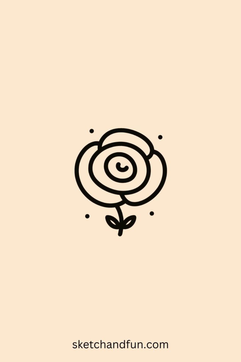 39+ Easy Cute Rose Drawing Ideas - Sketch and Fun