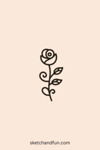 39+ Easy Cute Rose Drawing Ideas - Sketch and Fun