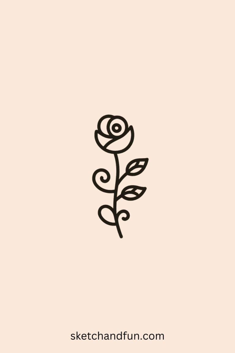 39+ Easy Cute Rose Drawing Ideas - Sketch and Fun