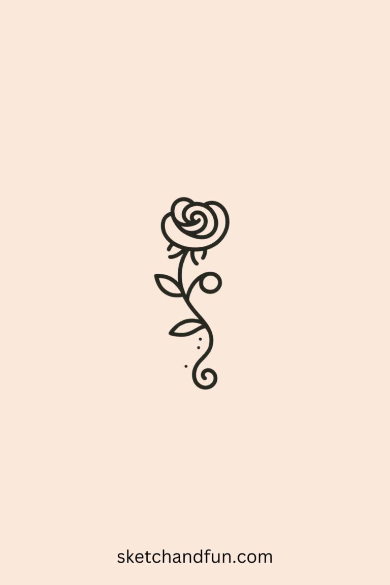 39+ Easy Cute Rose Drawing Ideas - Sketch and Fun