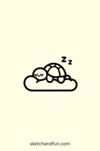 39+ Easy Cute Turtle Drawing Ideas - Sketch and Fun