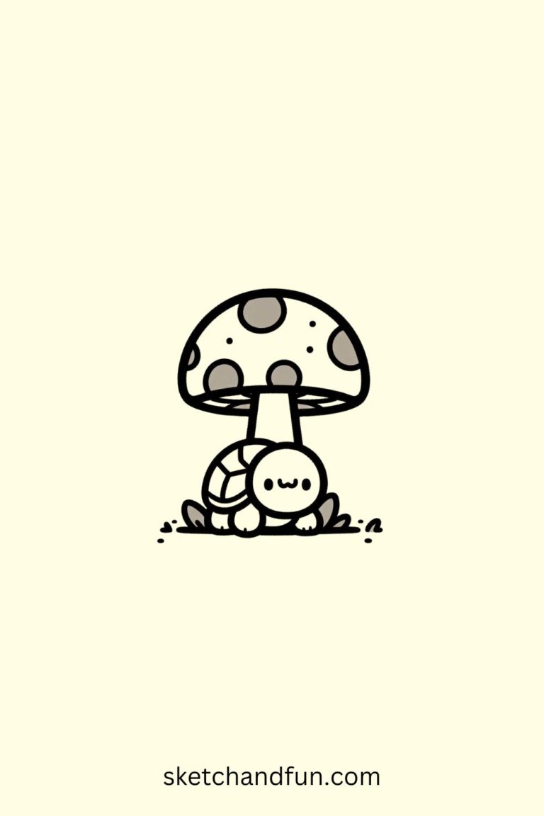 39+ Easy Cute Turtle Drawing Ideas - Sketch and Fun