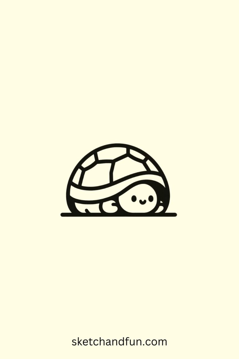39+ Easy Cute Turtle Drawing Ideas - Sketch and Fun