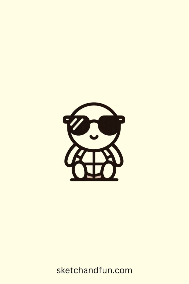 39+ Easy Cute Turtle Drawing Ideas - Sketch and Fun