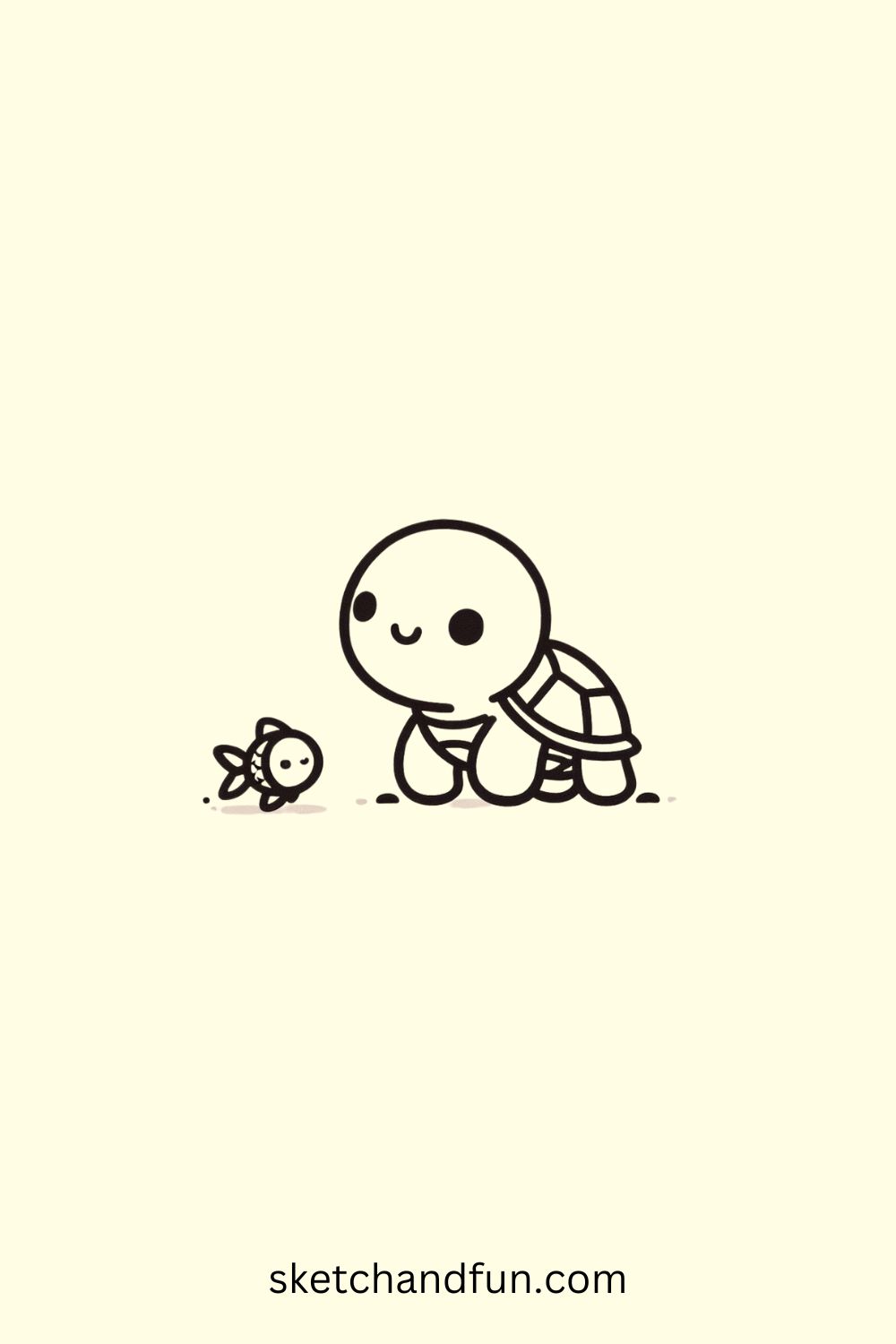 39+ Easy Cute Turtle Drawing Ideas - Sketch and Fun