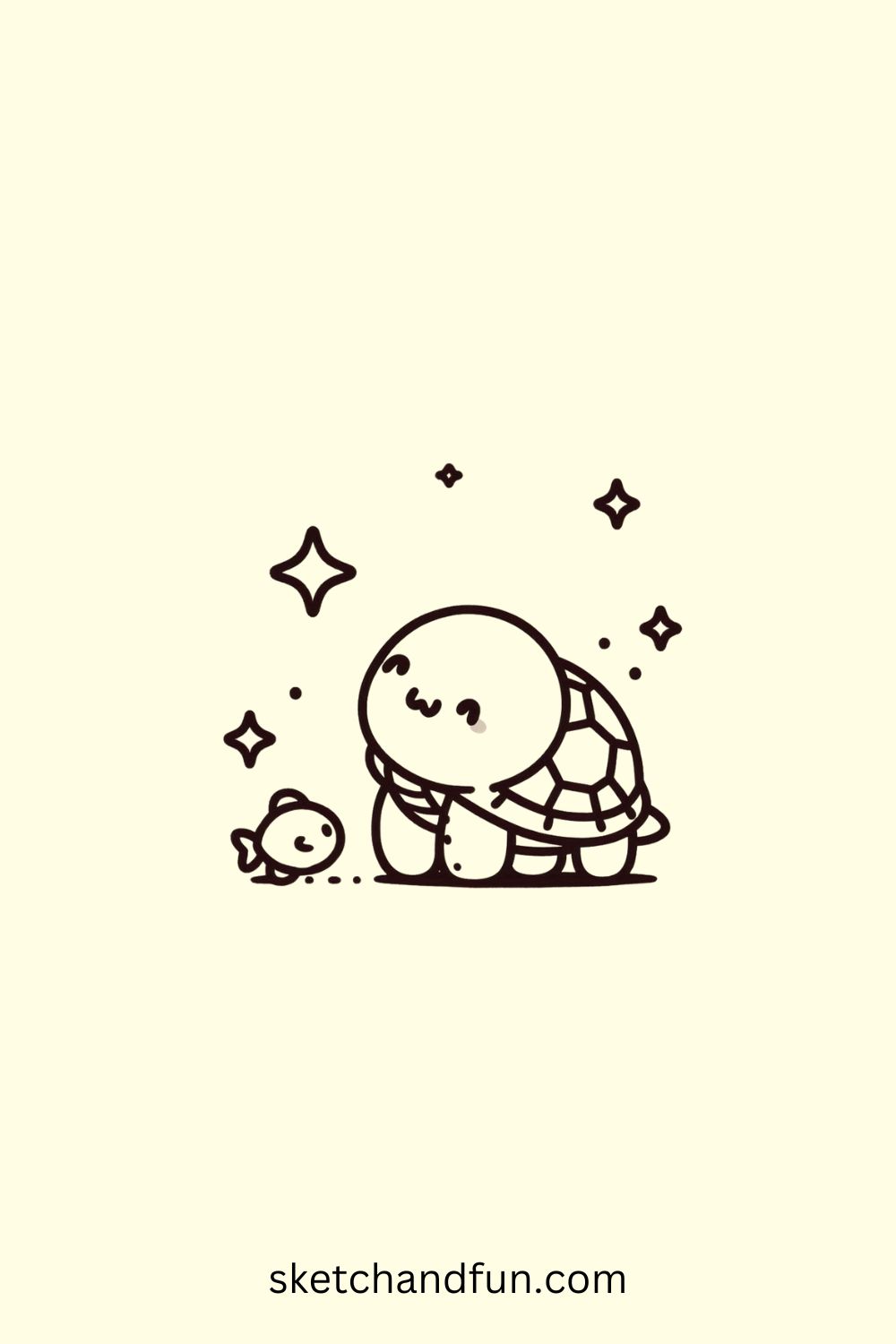 39+ Easy Cute Turtle Drawing Ideas - Sketch and Fun