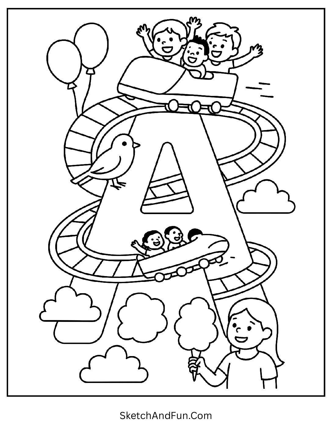 15+ Letter A Coloring Pages For Kids - Sketch and Fun